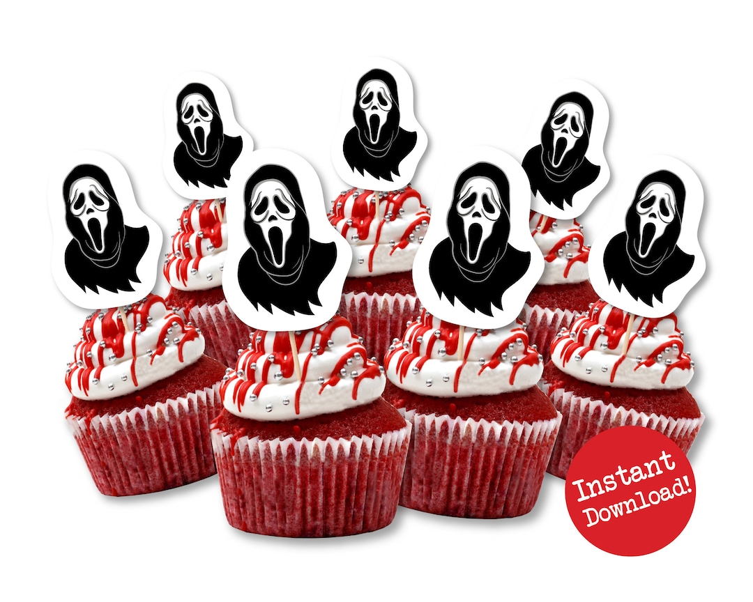 Ghostface Cupcake Toppers Ghostface Cake Ghostface Party Supplies ...