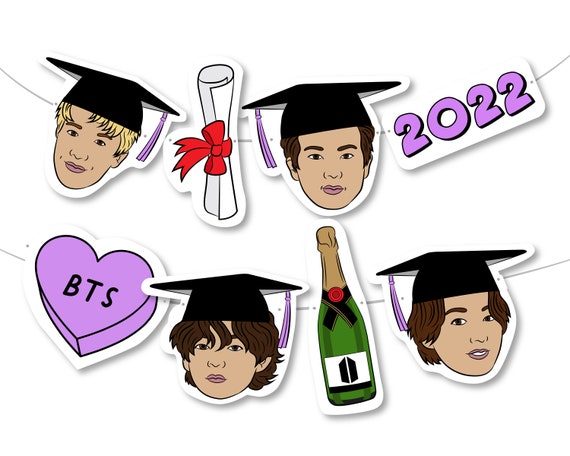 BTS Graduation Banner BTS Graduation BTS Graduation Party - Etsy Australia