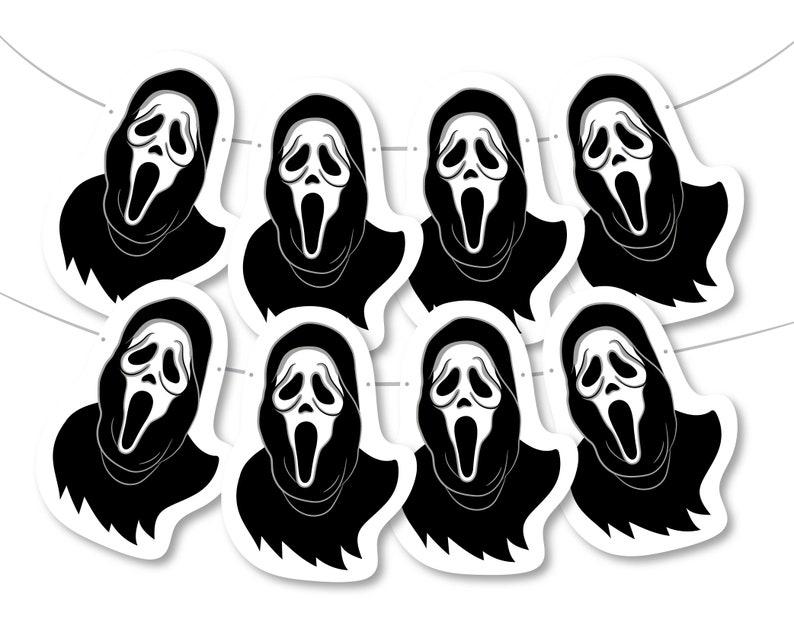 Ghostface Banner Ghostface Mask Ghostface Party Supplies - Etsy UK