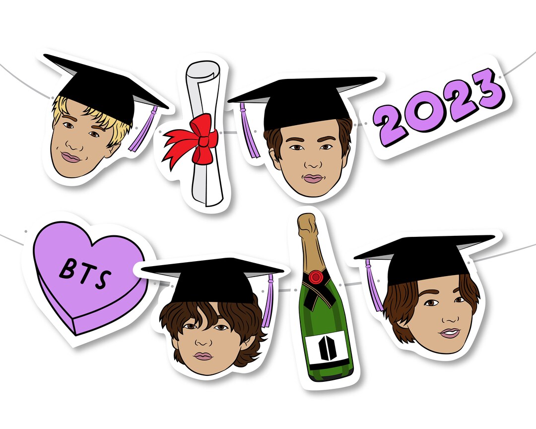 BTS Graduation Banner BTS Graduation BTS Graduation Party - Etsy Australia