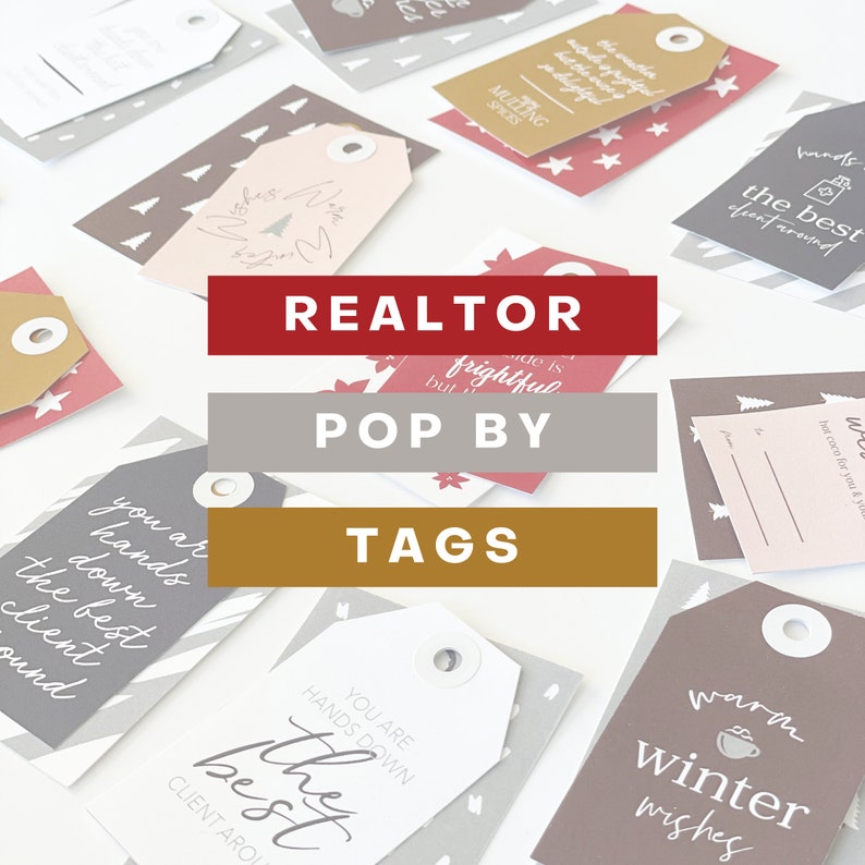 Realtor Holiday Pop by Tag Winter Real Estate Pop Gift Tag - Etsy