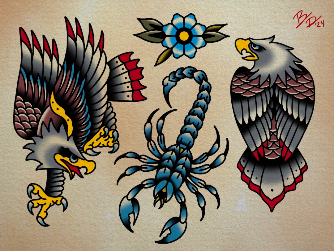 Traditional Flash Sheet #6 - Etsy