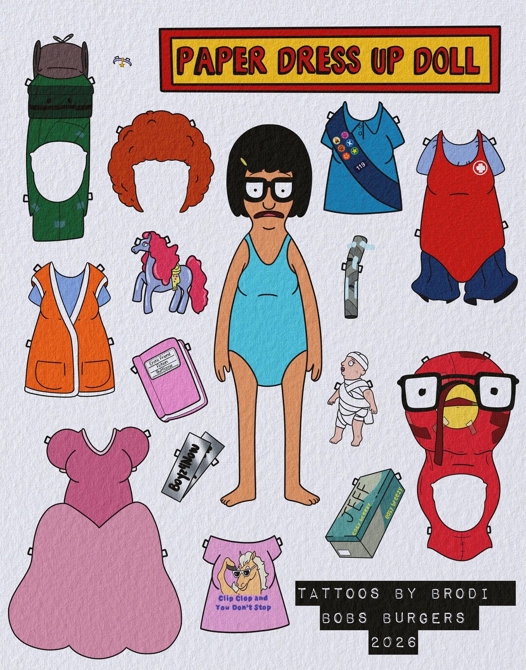 Tina Paper Doll Dress Up - Etsy