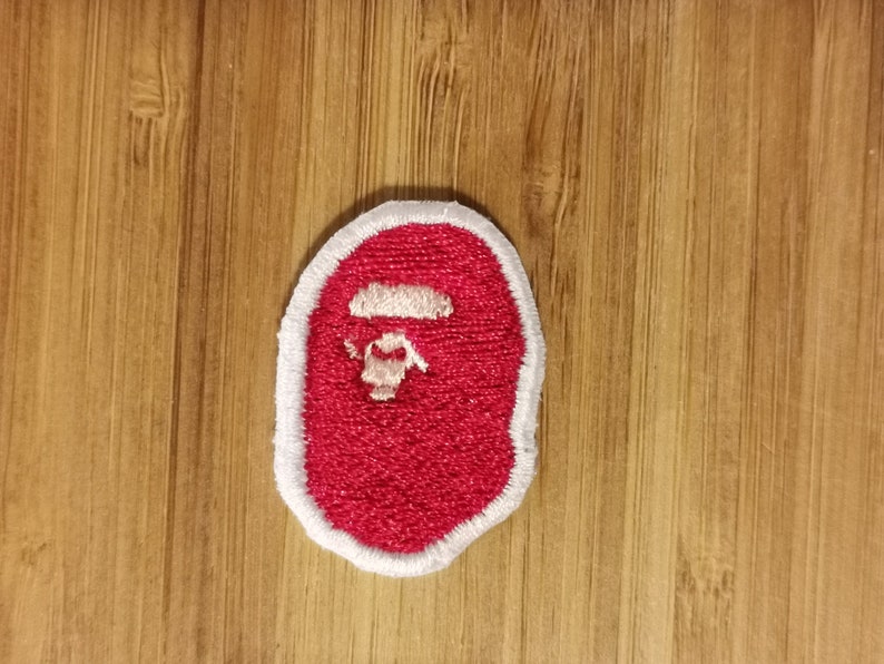 Bape Head Pink iron on patch patches for jacket Work big | Etsy