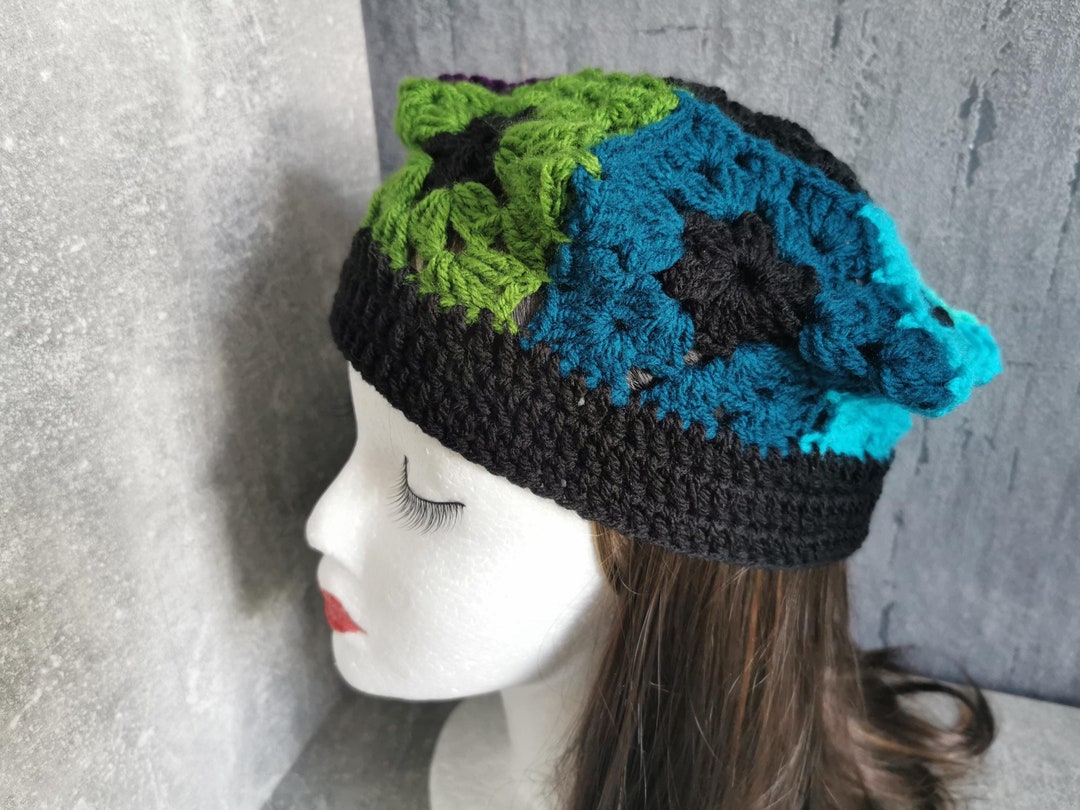 Handmade Star Hat, Star Beret, Star Crochet Hat, Crocheted Hat ...