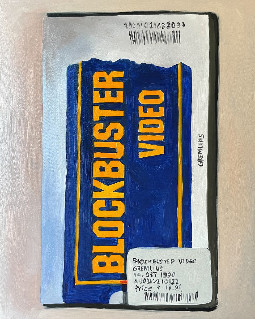 Blockbuster Video Painting, Oil, 8x10 on Board, Fine Art, Oil Painting ...