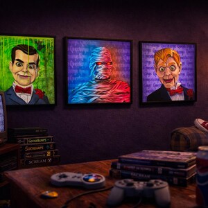 Original Goosebumps Pop Art Painting – 12x12 Acrylic and Oil Board, 90s ...