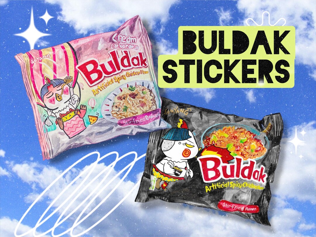 Buldak Noodles Sticker, Korean Noodles, Ramen Sticker - Etsy