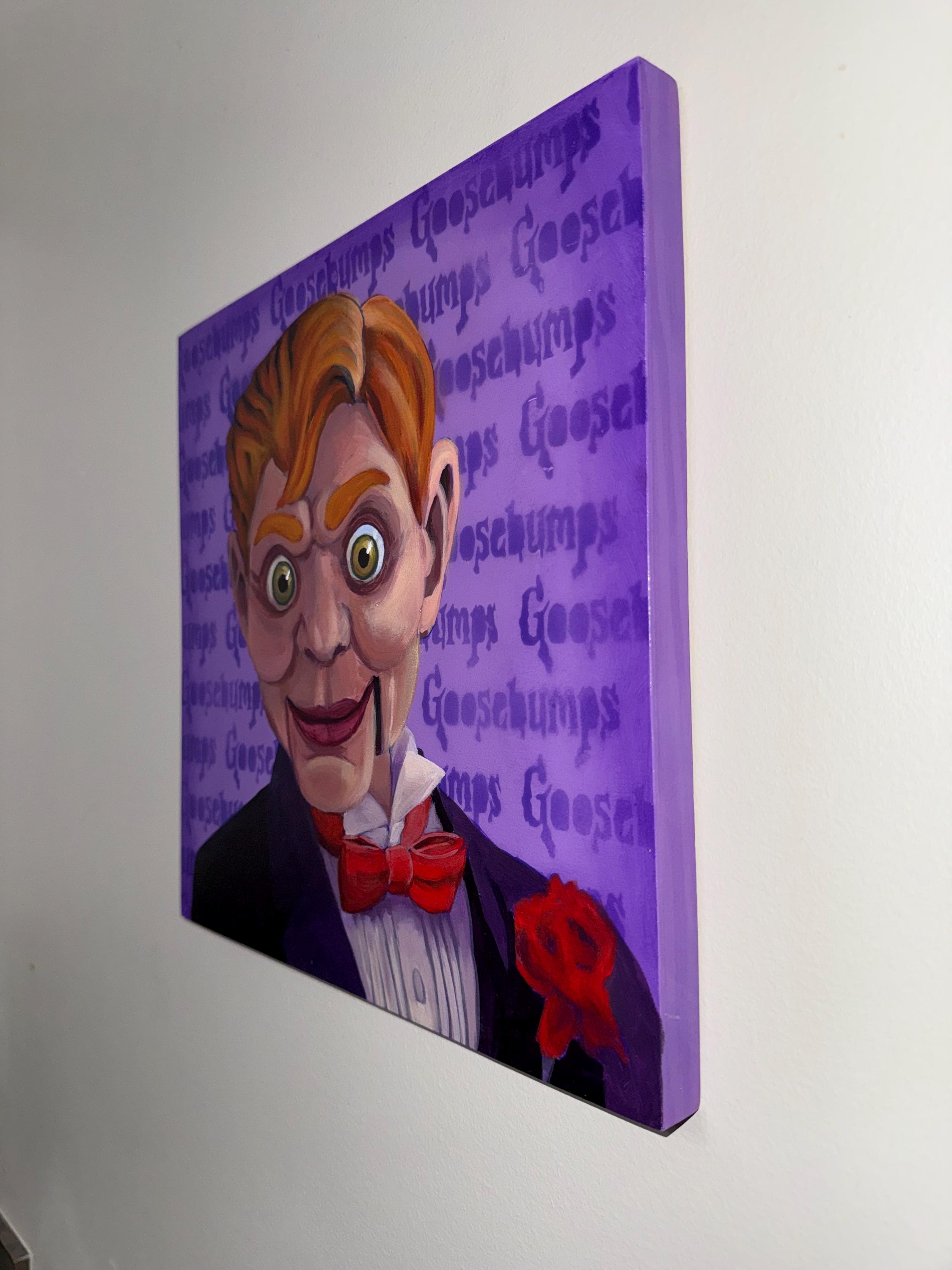Original Goosebumps Pop Art Painting – 12x12 Acrylic and Oil Board, 90s ...