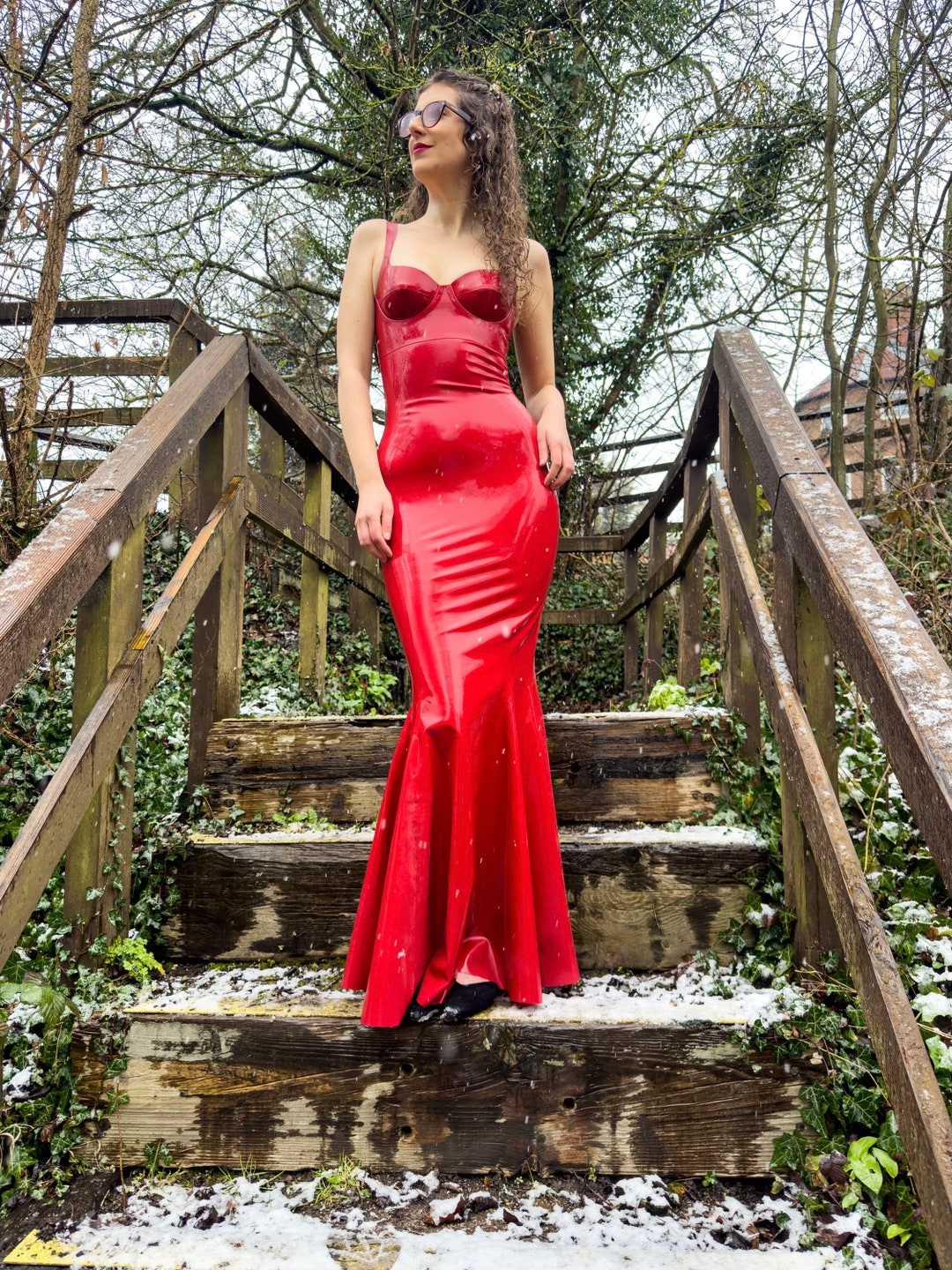 Latex Dress Latex Double Strap Cupped Gown, Underwire Latex, Cupped ... Latex Dress Latex Double Strap Cupped Gown, Underwire Latex, Cupped ...