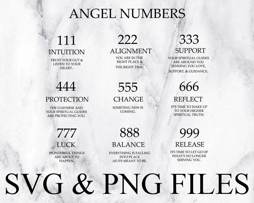Angel Number Angel Svg Angel Aesthetic Svg Angel Numbers - Etsy