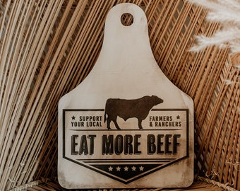 Farmhouse Decor, Cow Tag, Wall Decor, Cow Ear Tag Decor, Laser Engraved ...