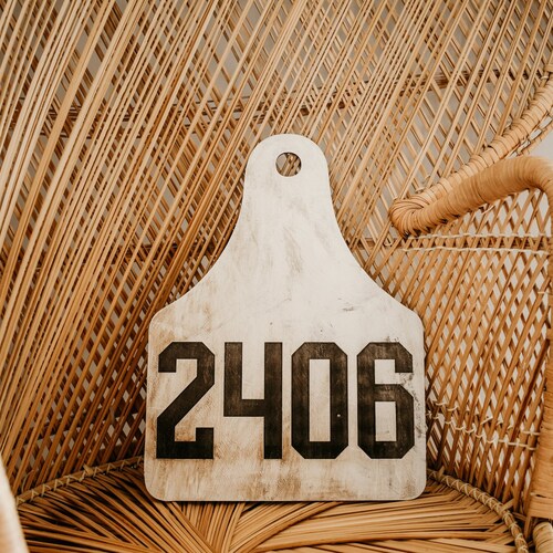 Farmhouse Decor Cow Tag Wall Decor Cow Ear Tag Decor Laser | Etsy