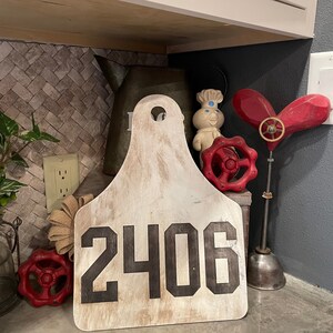 Farmhouse Decor, Cow Tag, Wall Decor, Cow Ear Tag Decor, Laser Engraved ...