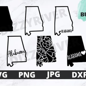 Alabama State Bundle SVG | DXF | PNG | Jpg | 12 Files | Cricut Cut File ...