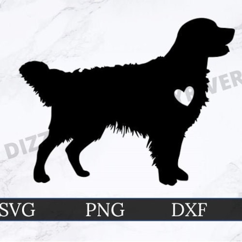 Golden Retriever Outline SVG DXF PNG Cricut Cut File | Etsy