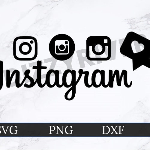Instagram Logo Bundle SVG DXF PNG Cricut Cut File - Etsy UK