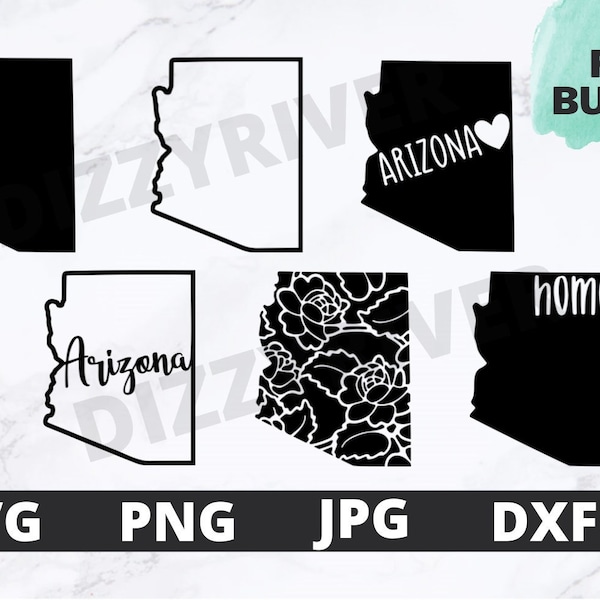 Arizona State Outline Svg - Etsy