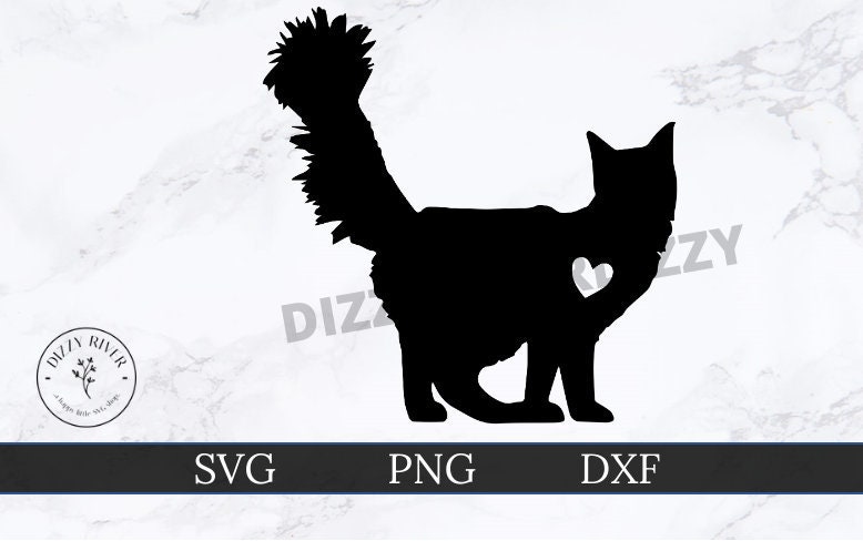 Chat Silhoutette SVG | DXF | PNG | Cricut Cut Fichier | Silhouette Cut ...