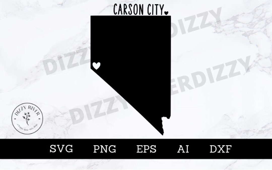 Carson City Nevada SVG | DXF | PNG | Eps | Ai | Cricut Cut File ...