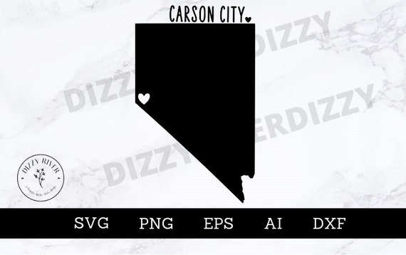 Carson City Nevada SVG DXF PNG Eps Ai Cricut Cut | Etsy