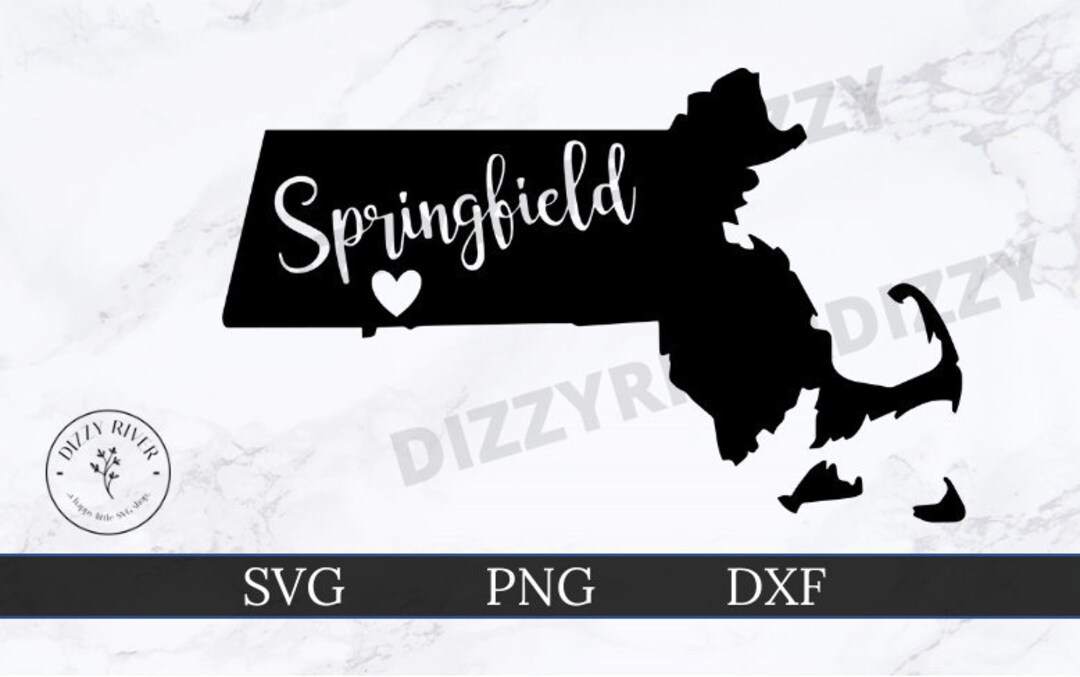 Springfield Massachusetts SVG | DXF | PNG | Cricut Cut File ...