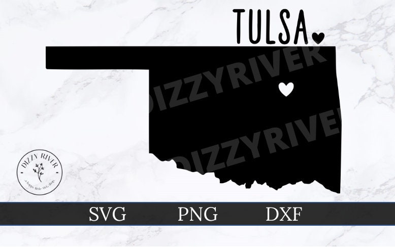 Tulsa Oklahoma SVG DXF PNG Cricut Cut File Silhouette - Etsy