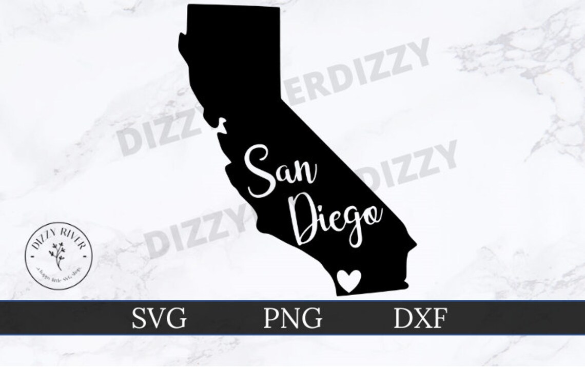 San Diego California SVG / DXF / PNG / Cricut Cut File / - Etsy España