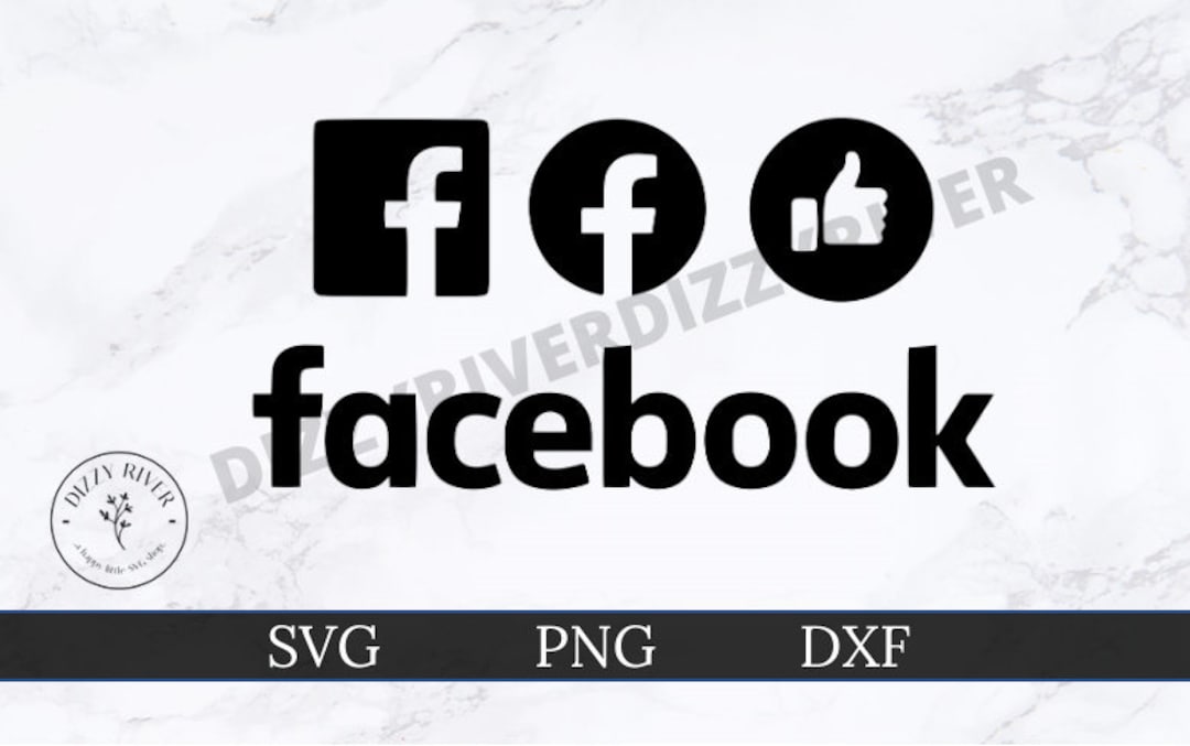 Facebook Logo Bundle SVG | DXF | PNG | Cricut Cut File | Silhouette Cut ...