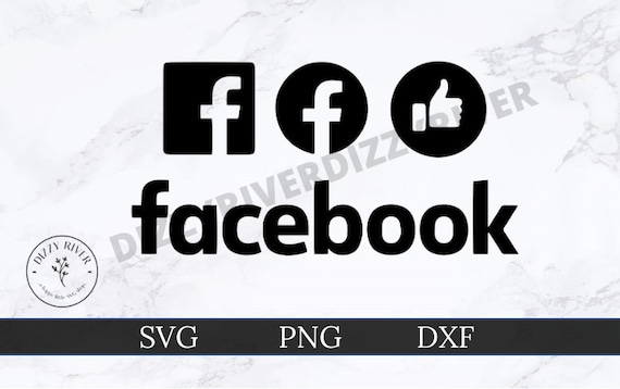 Facebook Logo Bundle SVG DXF PNG Cricut Cut File | Etsy