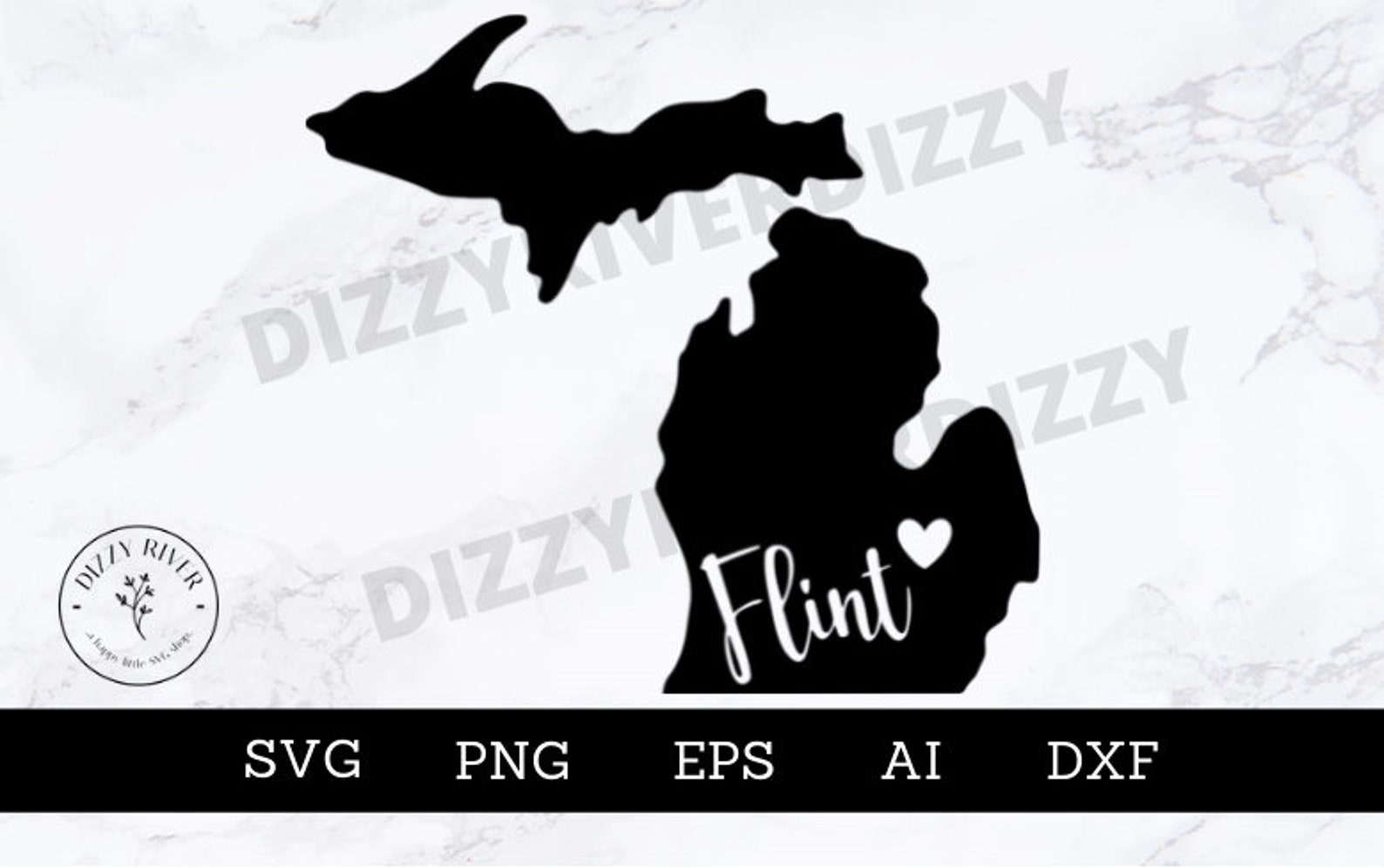 Flint Michigan SVG / DXF / PNG / Eps / Ai / Cricut Cut File ...