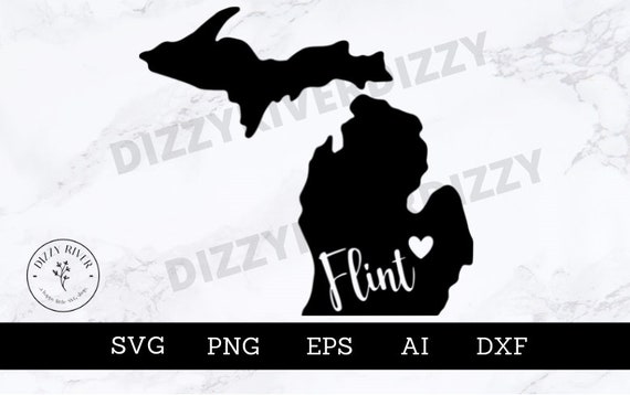 Flint Michigan SVG DXF PNG Eps Ai Cricut Cut File | Etsy