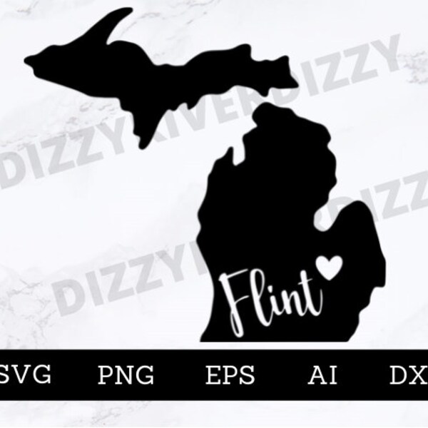 Flint Michigan Svg - Etsy