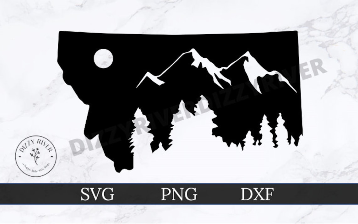 Montana State SVG DXF PNG Cricut Cut File Silhouette - Etsy
