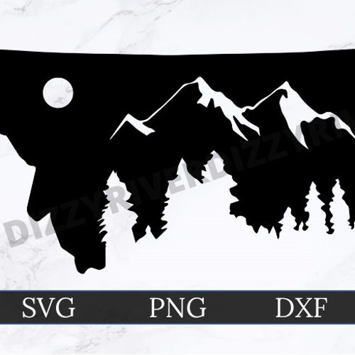 Montana State Mountain and Trees Digital File Download Svg - Etsy