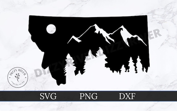 Montana State SVG DXF PNG Cricut Cut File Silhouette | Etsy