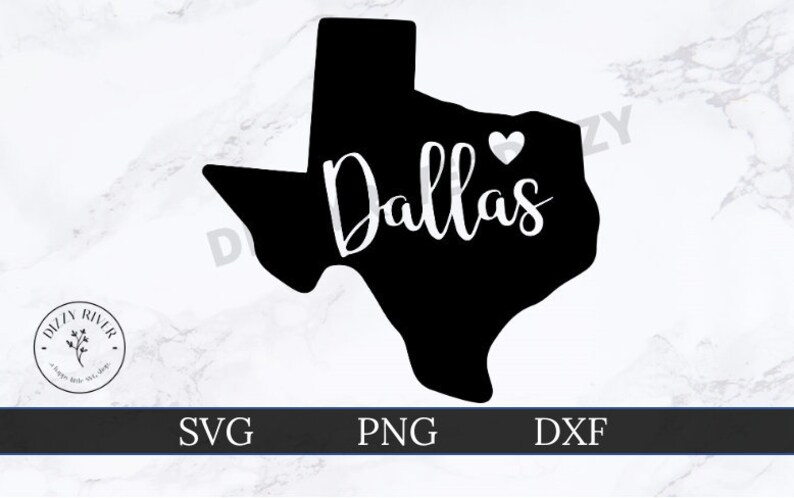 Dallas Texas State SVG DXF PNG Cricut Cut File - Etsy