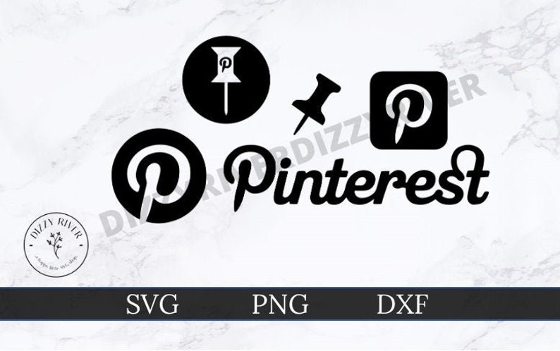 Pinterest Logo Bundle SVG DXF PNG Cricut Cut File - Etsy Hong Kong