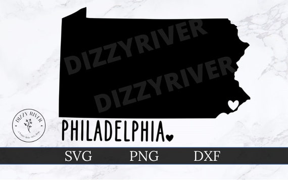 Philadelphia Pennsylvania SVG DXF PNG Cricut Cut File | Etsy