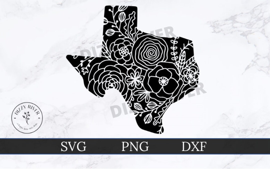 Texas State Floral SVG | DXF | PNG | Cricut Cut File | Silhouette Cut ...