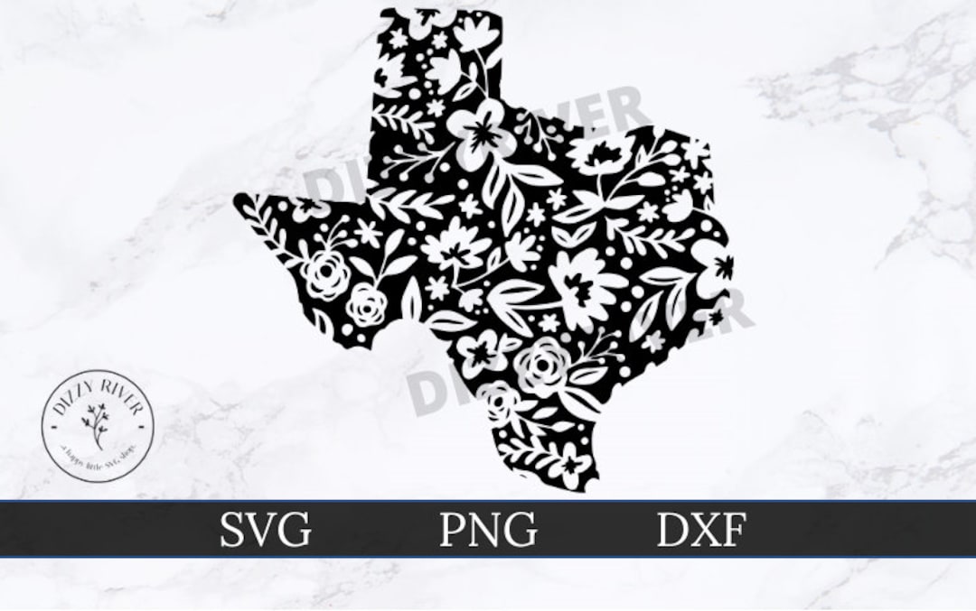 Texas State Floral SVG | DXF | PNG | Cricut Cut File | Silhouette Cut ...