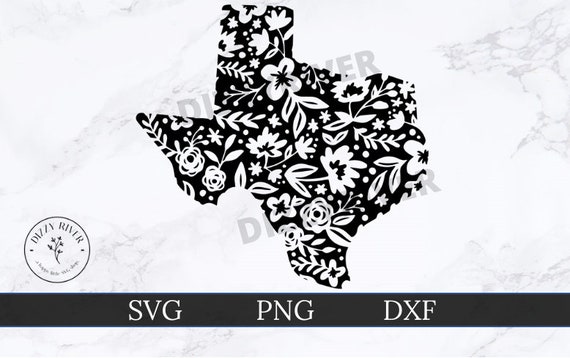 Texas State Floral SVG DXF PNG Cricut Cut File | Etsy