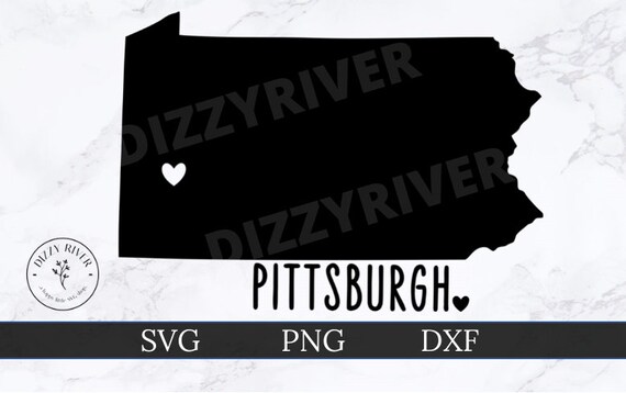 Pittsburgh Pennsylvania SVG DXF PNG Cricut Cut File | Etsy