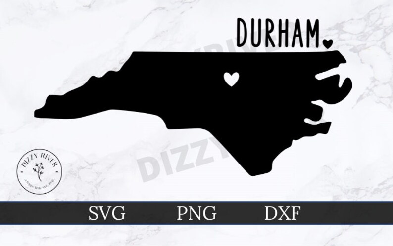 Durham North Carolina SVG DXF PNG Cricut Cut File - Etsy