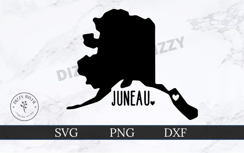 Juneau Alaska SVG DXF PNG Cricut Cut File Silhouette | Etsy