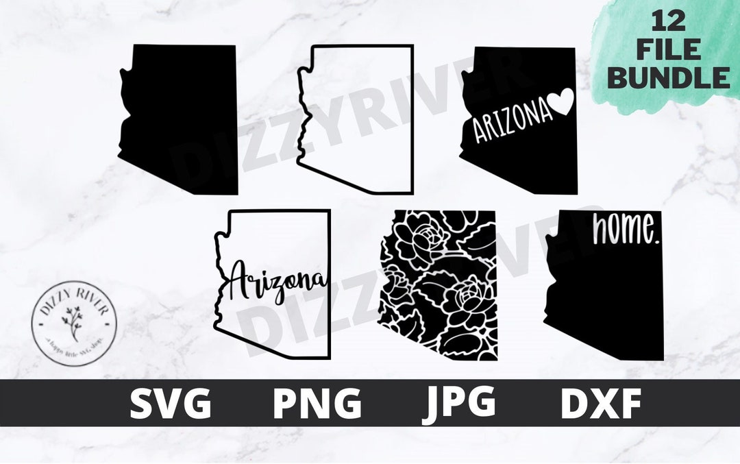 Arizona State Bundle SVG | DXF | PNG | Jpg | 12 Files | Cricut Cut File ...