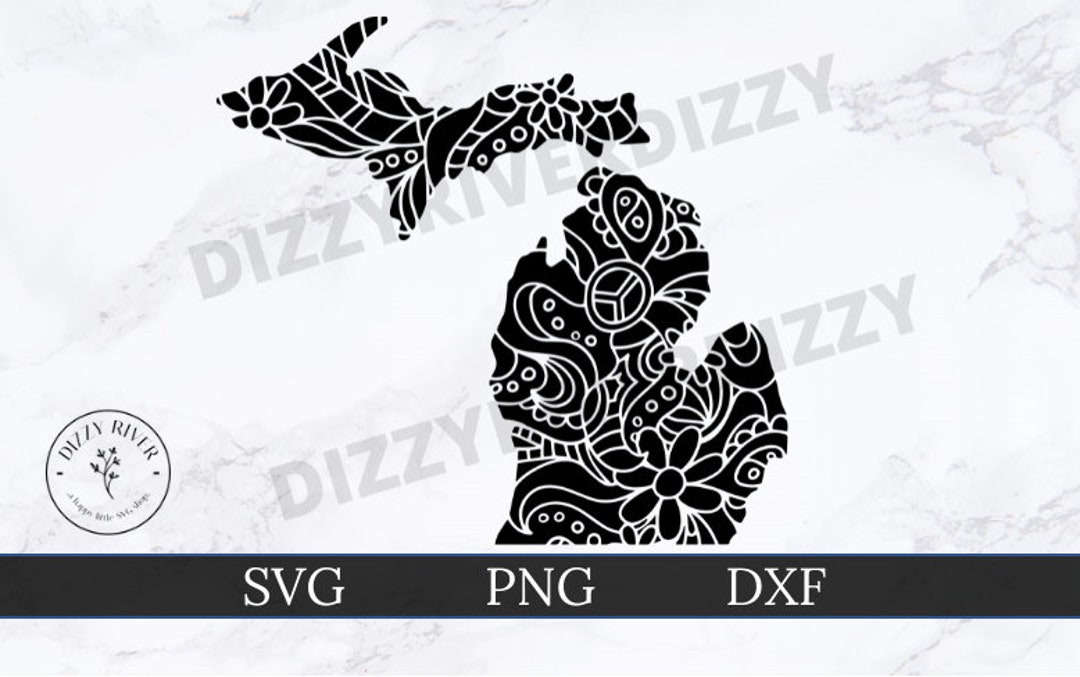 Michigan State Floral SVG | DXF | PNG | Cricut Cut File | Silhouette ...