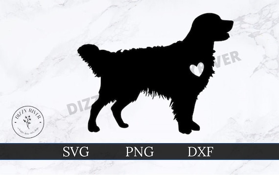 Golden Retriever Outline SVG DXF PNG Cricut Cut File | Etsy
