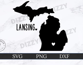 Detroit Michigan SVG DXF PNG Cricut Cut File | Etsy