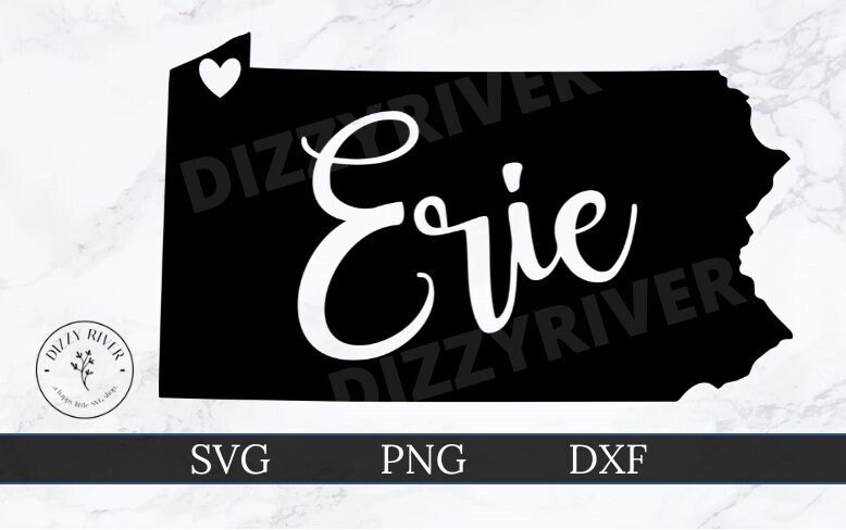 Erie Pennsylvania SVG DXF PNG Cricut Cut File - Etsy